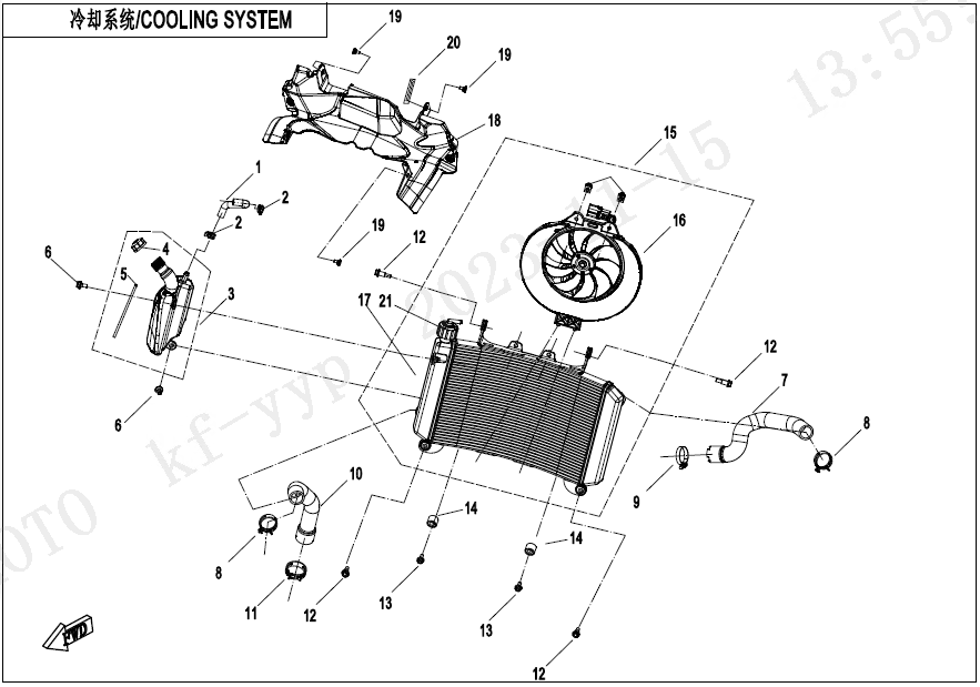 COOLING SYSTEM - F18 | CFMOTO Parts
