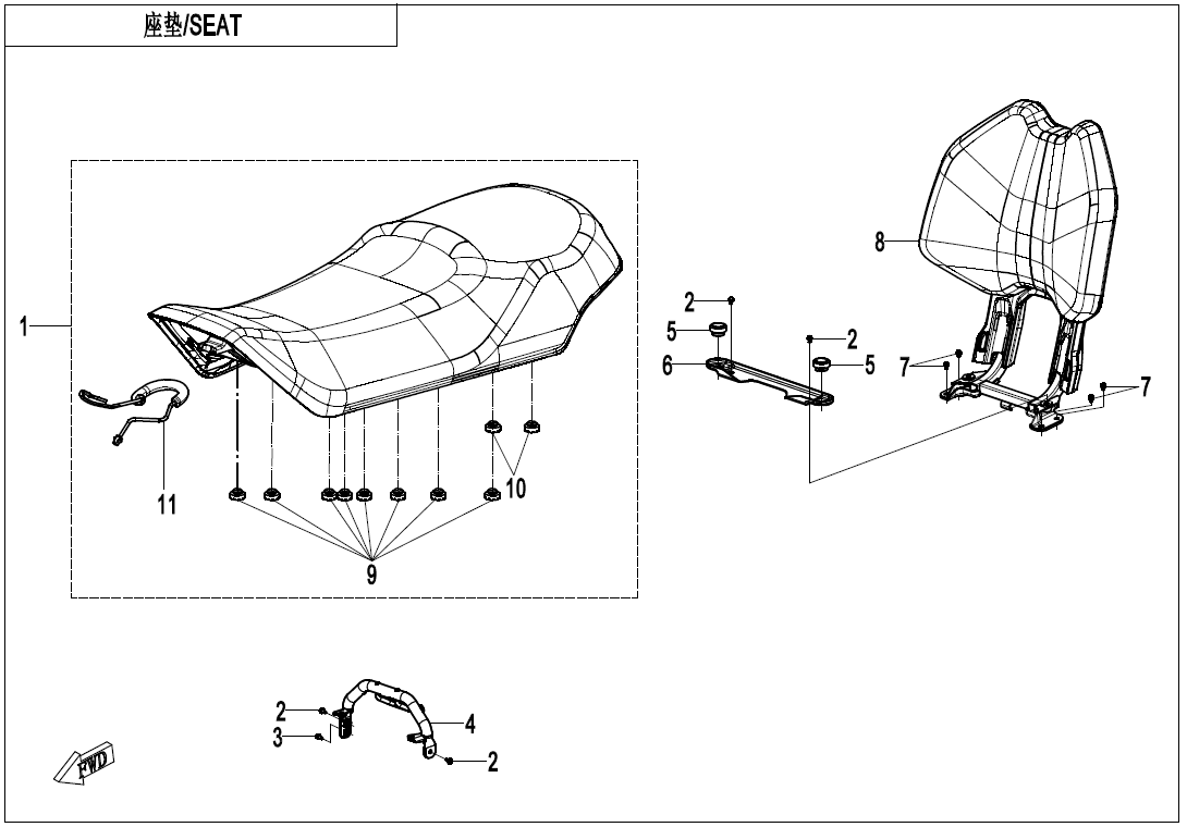 SEAT - F13 | CFMOTO Parts