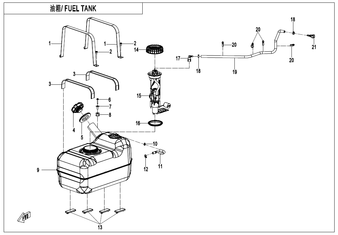 FUEL TANK - F12 | CFMOTO Parts